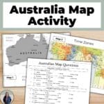 Australia Geography and New Zealand Unit with Guided Notes and Map ...