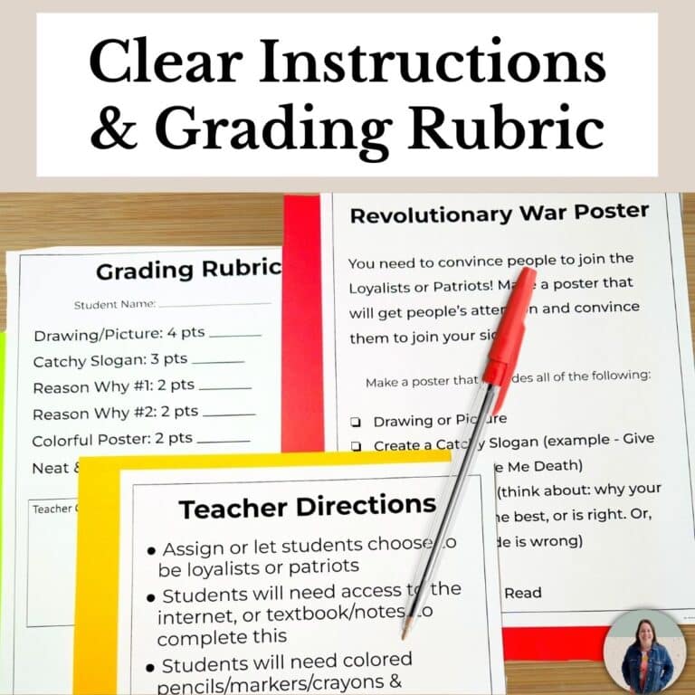 Revolutionary War Poster Project for Loyalists and Patriots - SFSEteach