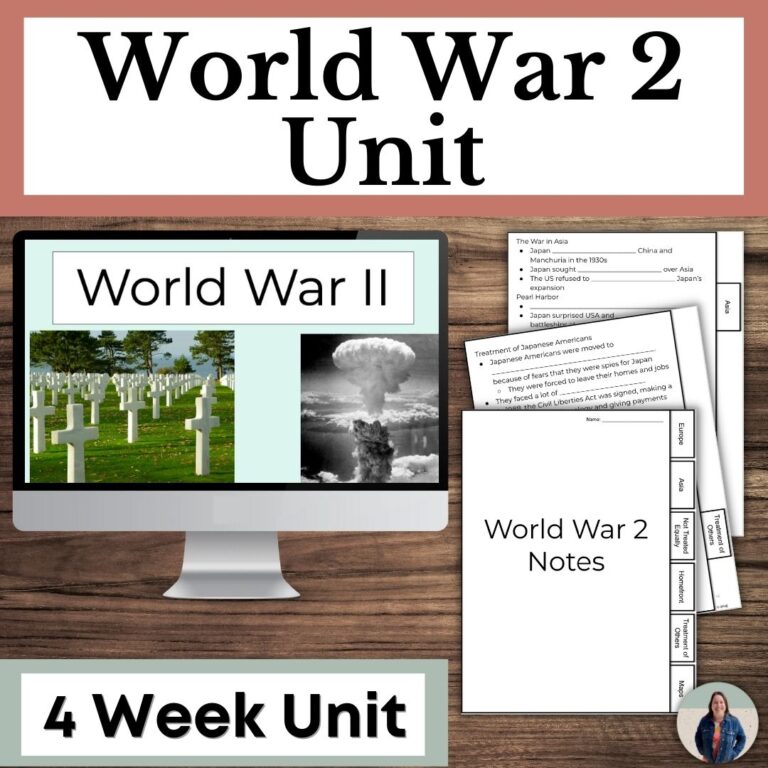World War 2 and the Holocaust Unit with Guided Notes and Activities for ...