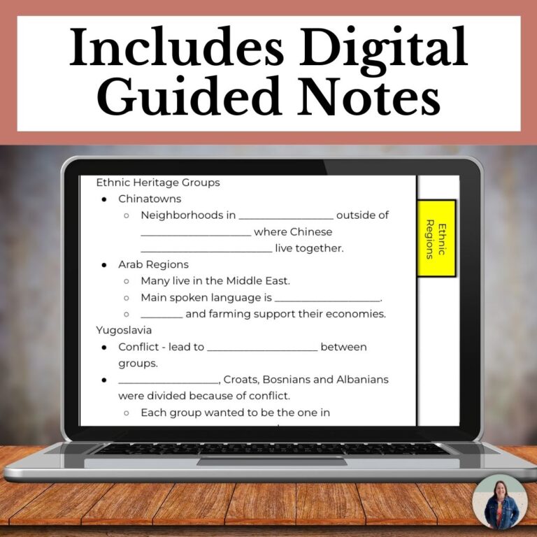 Cultural Geography Unit with Guided Notes and Map Activities - SFSEteach
