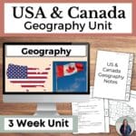 US and Canada Geography Unit with Guided Notes and Map Activities ...