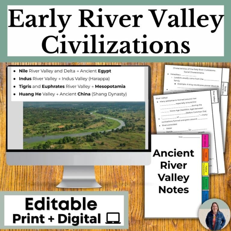 Ancient River Valley Civilizations Presentation with Guided Notes and ...
