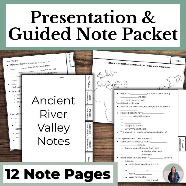 Ancient River Valley Civilizations Presentation with Guided Notes and ...
