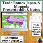 Trade Routes, Feudal Japan, & Mongols Presentation with Guided Notes ...