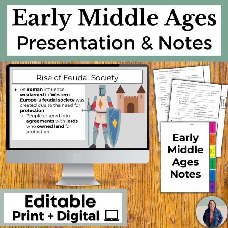 Early Medieval Europe Presentation with Guided Notes and Middle Ages ...