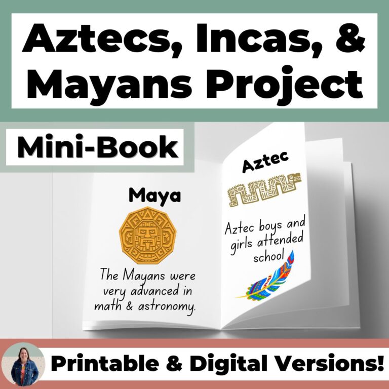 Aztec, Inca, and Maya Mini Book World History Project - SFSEteach