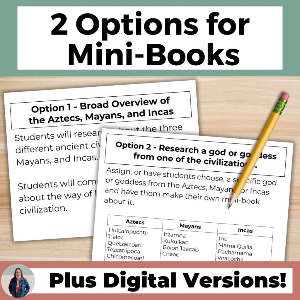 Aztec, Inca, and Maya Mini Book World History Project - SFSEteach