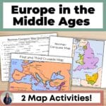 Europe in the Middle Ages Map Activities for World History and Map ...