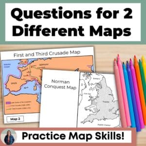 Europe in the Middle Ages Map Activities for World History and Map ...