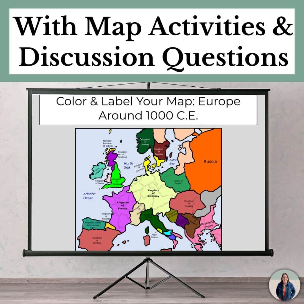 Middle Ages Presentation with Guided Notes & Map Activities - SFSEteach